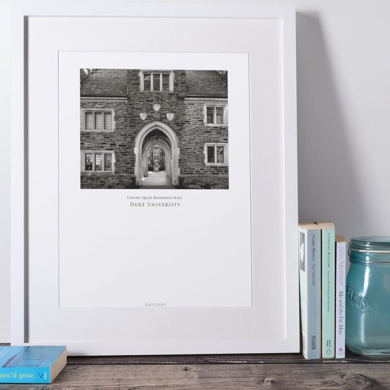 Craven Quad Residence Hall Duke University Wall Art Black & White ...
