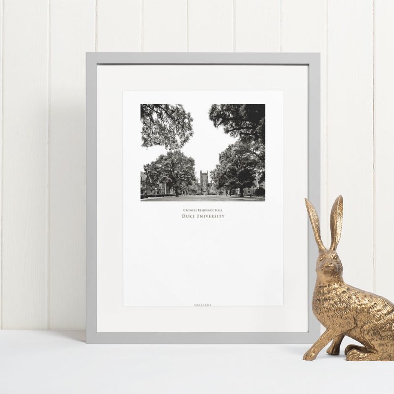 Crowell Residence Hall Duke University Wall Art Black & White ...