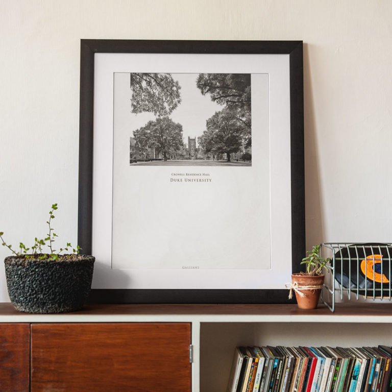 Crowell Residence Hall Duke University Wall Art Black & White ...