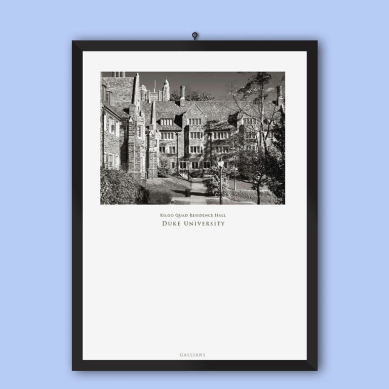 Kilgo Quad Residence Hall Duke University Wall Art Black & White ...